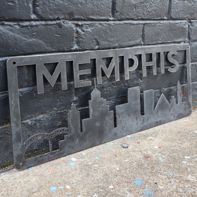 Personalized Metal Memphis Skyline Sign Memphis Tennessee | Etsy