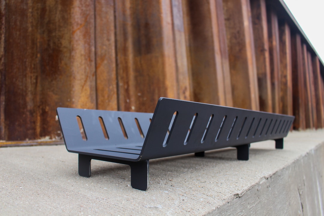 Steel Fire Pit Grate - Wood Burning - Elevated Fire Grate - Modern ...