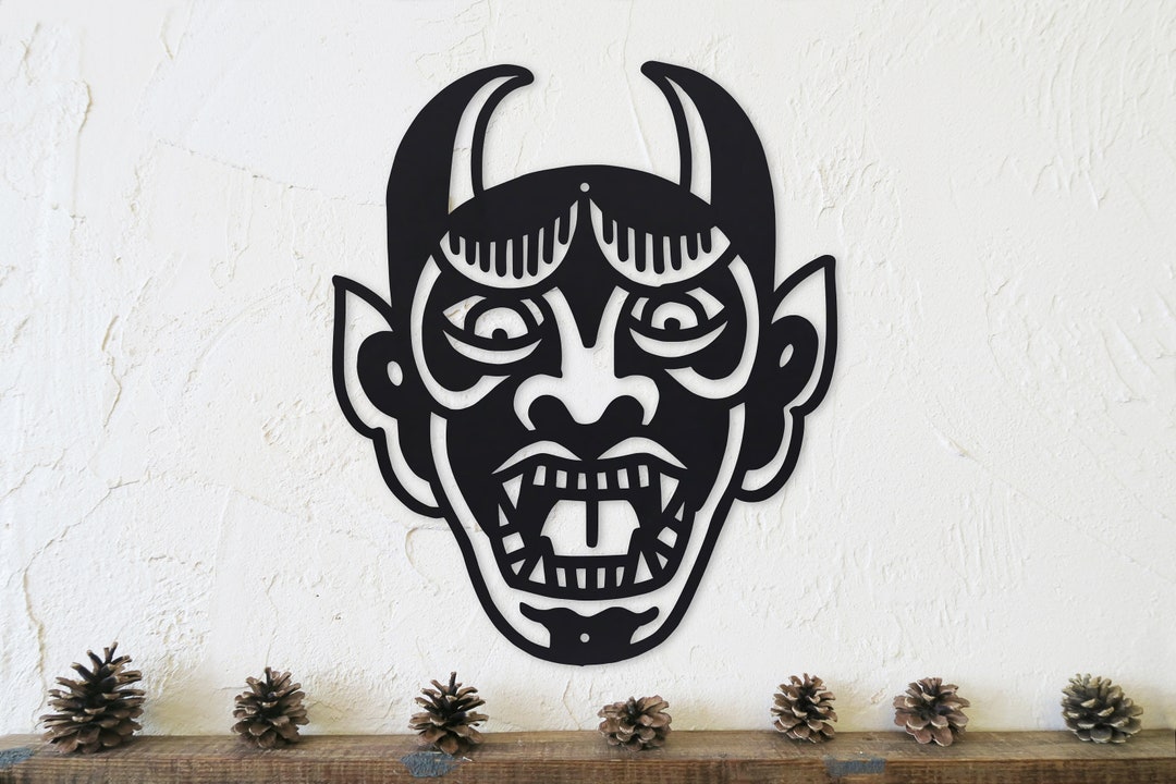 Traditional Demon Tattoo Sign American Traditional Tattoo Art Wall Art ...