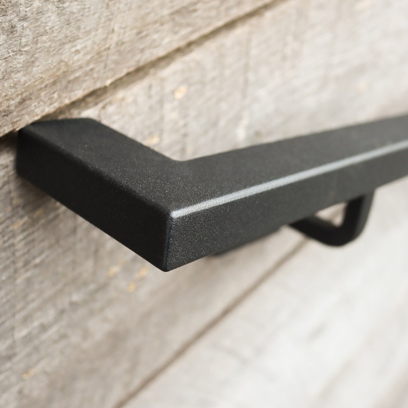 Custom Length Square Metal Handrail With Square Returns ADA - Etsy