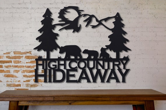 Personalized Mountain Bears Sign Custom Metal Sign Bear - Etsy