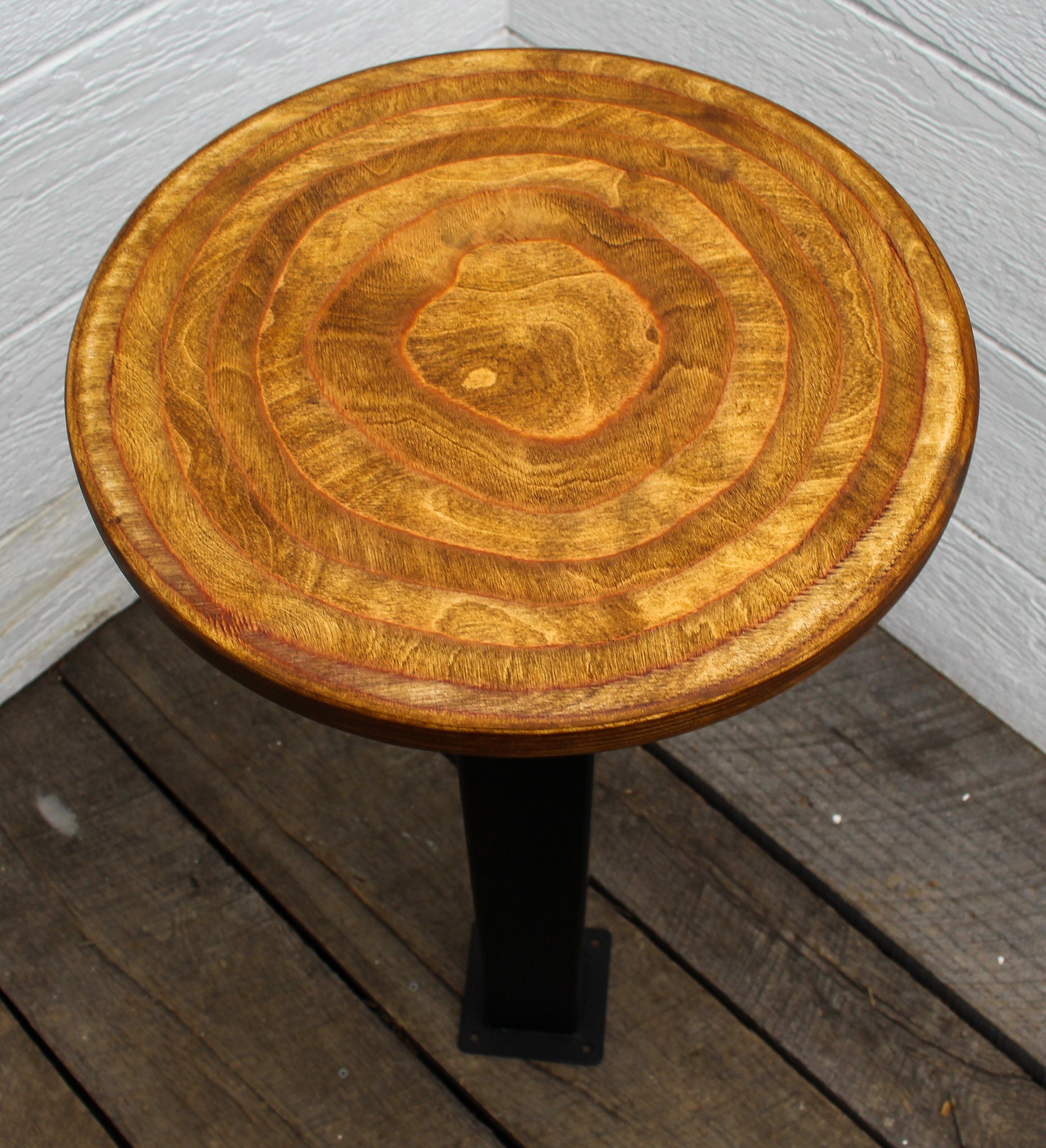 Modern Metal Pedestal Stool - Metal Bolt Down Bar Stool - Patio Bar ...