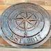 Personalized Compass Rose Metal Sign - Personalized Wedding Gift ...