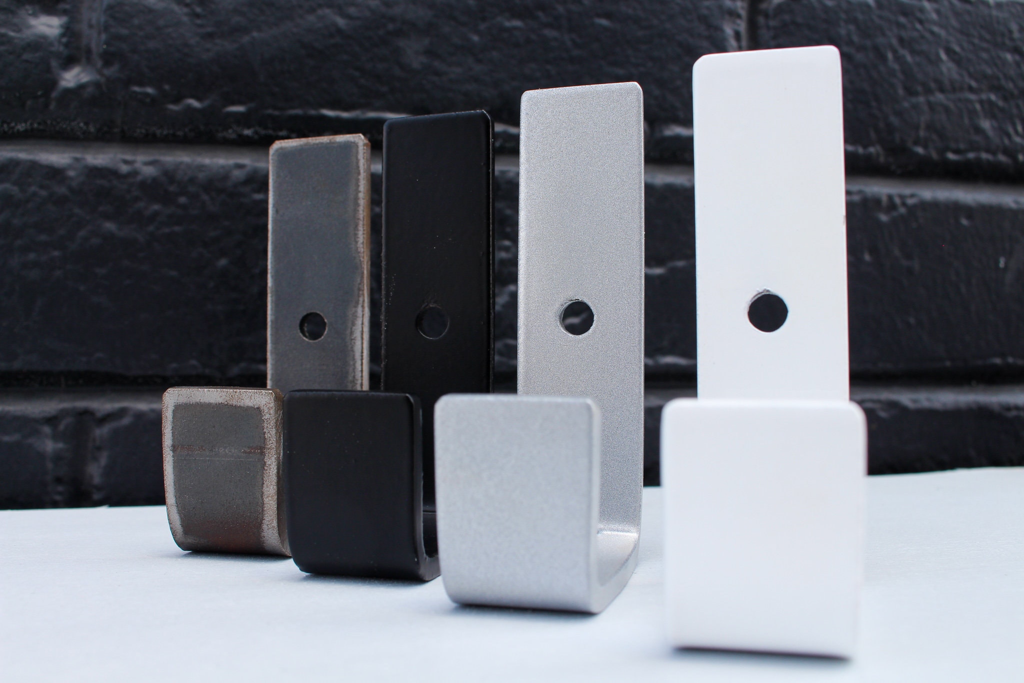 Heavy Duty Slim Modern Wall J Hooks - Indoor/outdoor Scandinavian Style ...