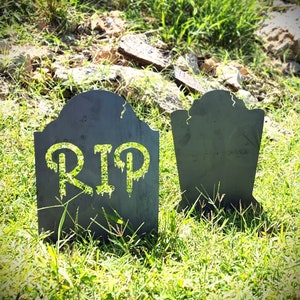 Personalized Spooky Tombstones - Halloween Decor- RIP - Funny Halloween ...