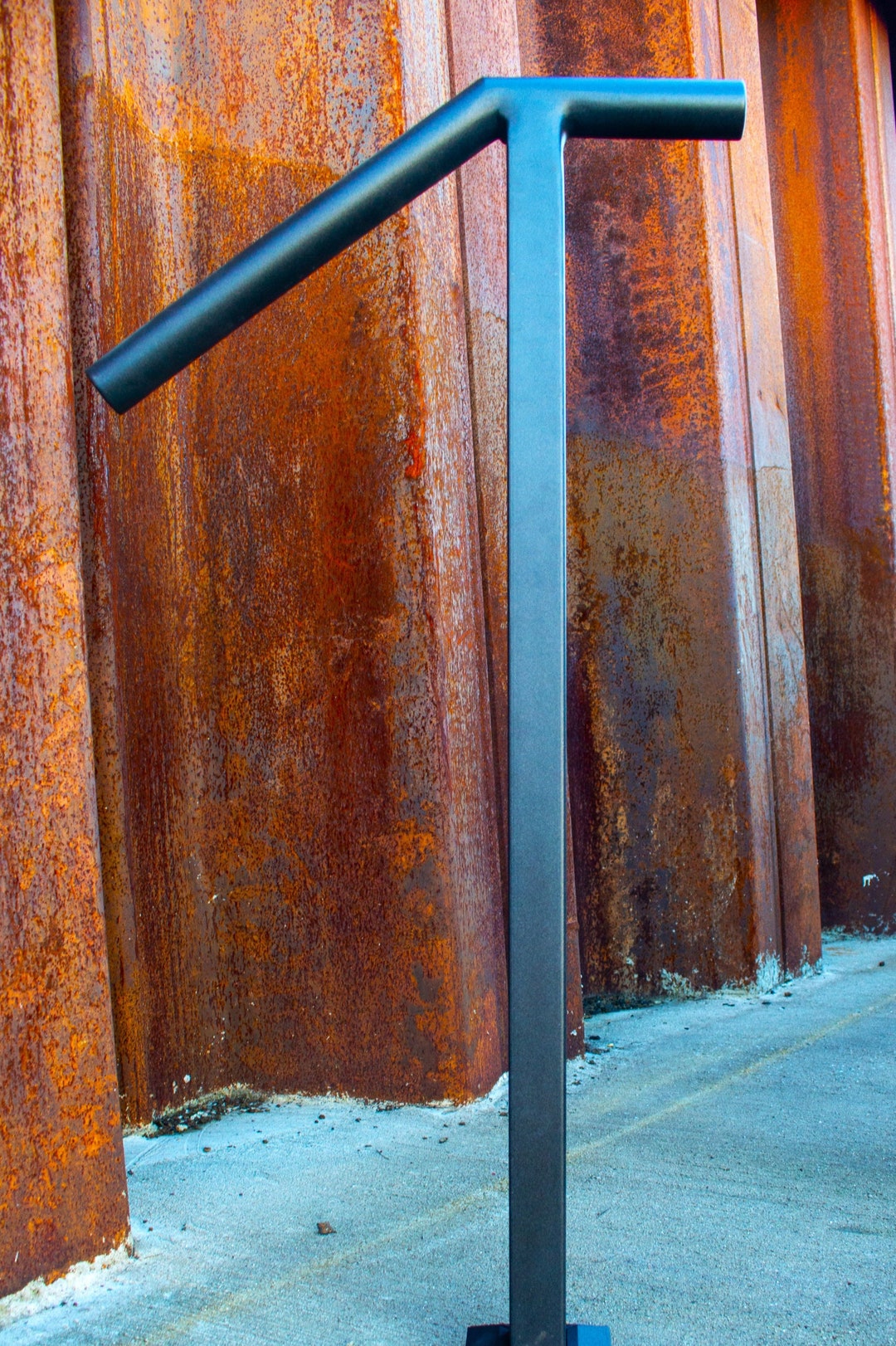 One Step Hand Rail - Single Post Handrail - Stair Railing - Modern ...