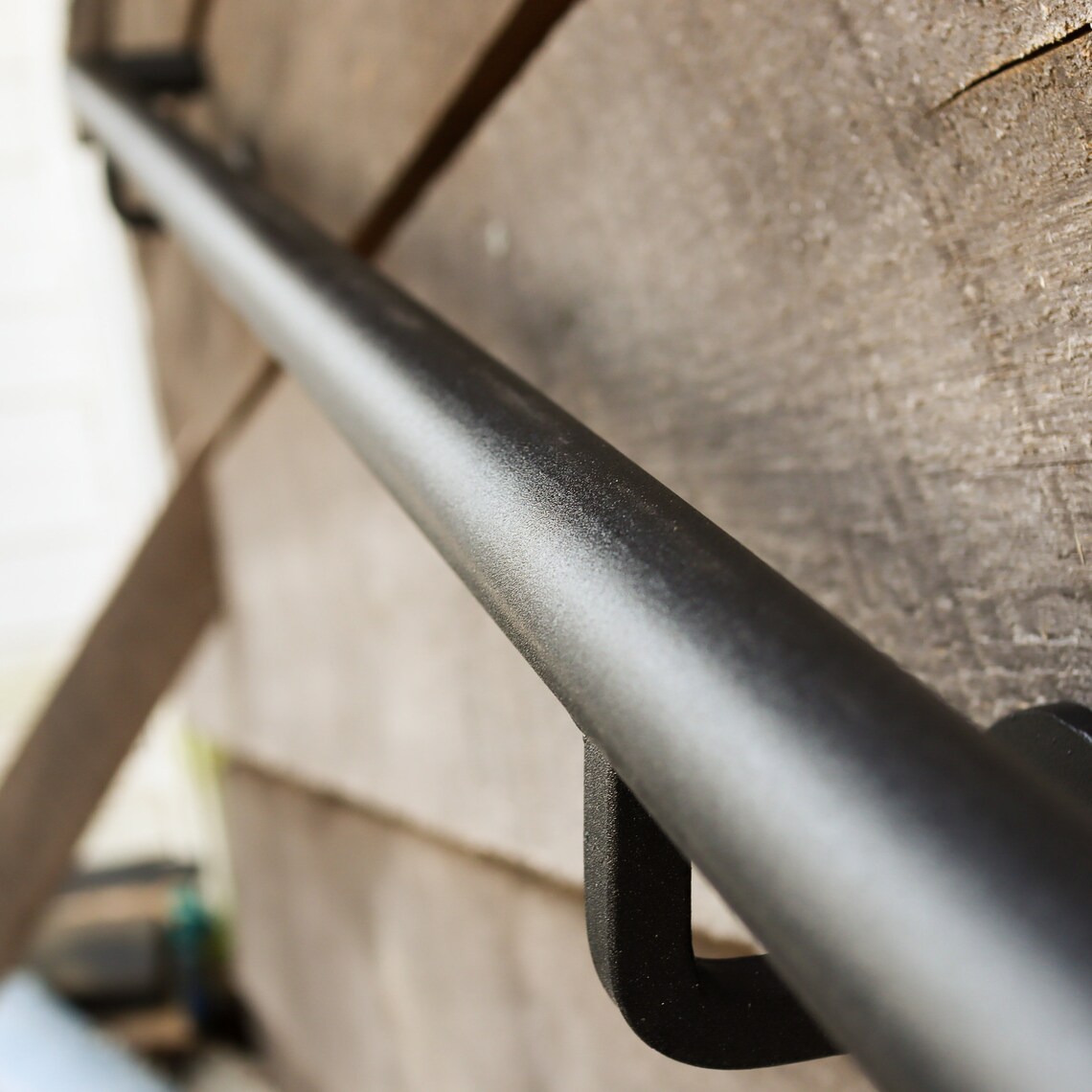 Skinny Round Metal Handrail With Square Returns - ADA Compliant Return ...