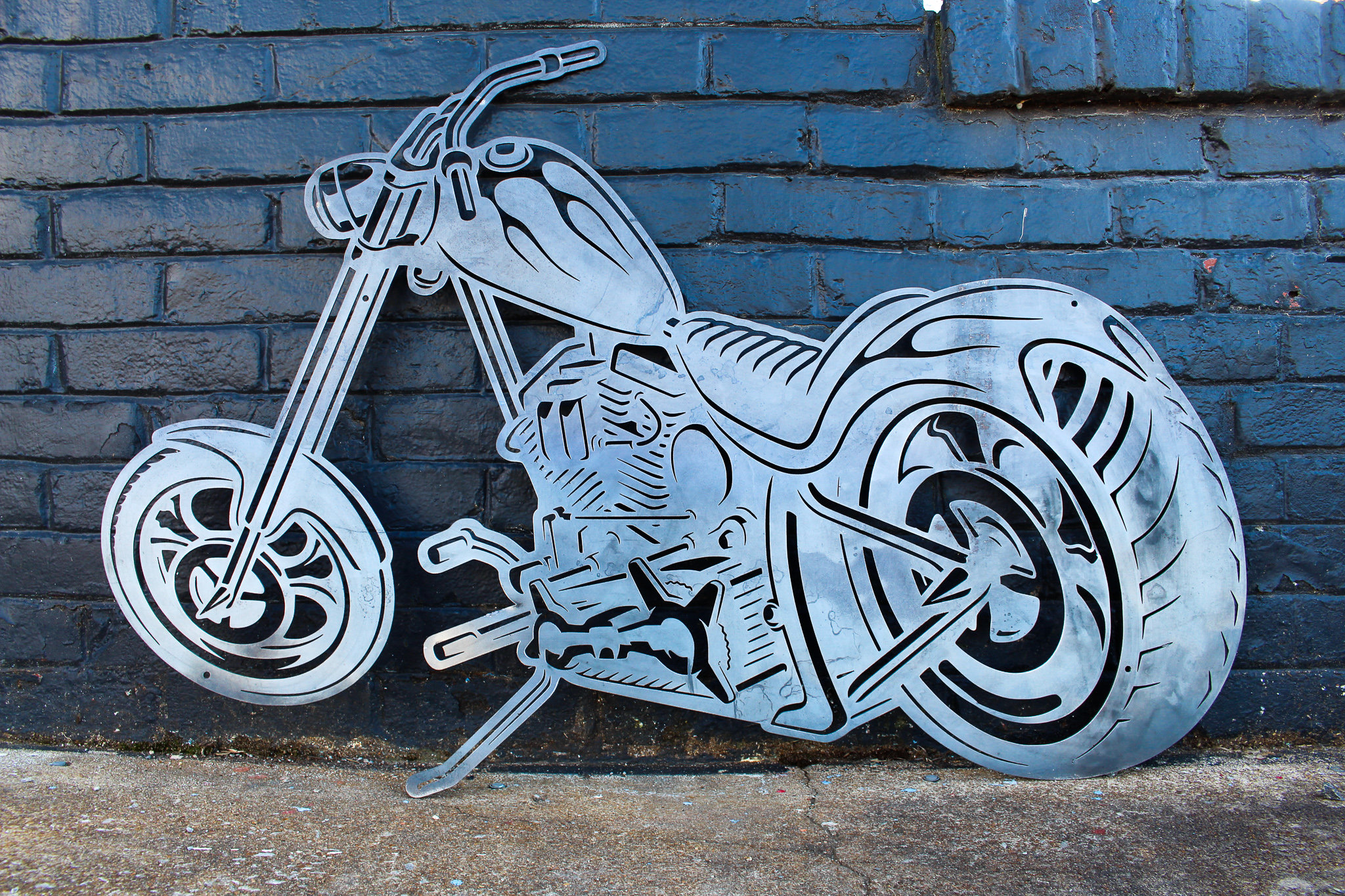 Metal Motorcycle Sign Chopper Garage Sign Man Cave Wall | Etsy