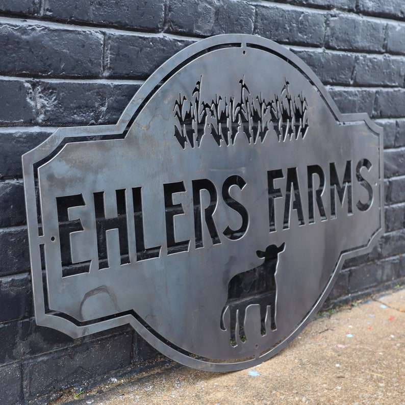 Custom Vintage Metal Farmhouse Sign Family Farm Wall Art - Etsy