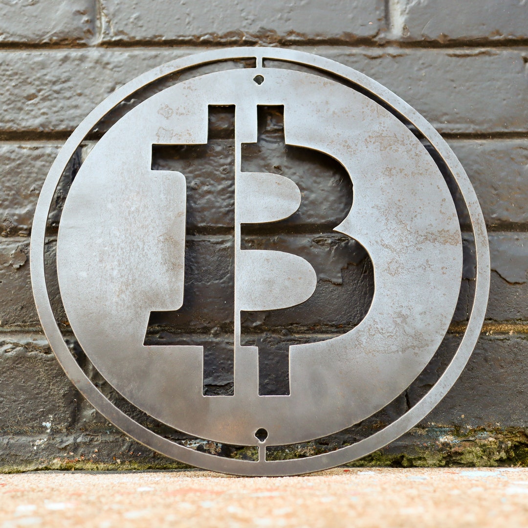 Metal Bitcoin Shop Sign Steel Cryptocurrency Business Decor Custom Size ...