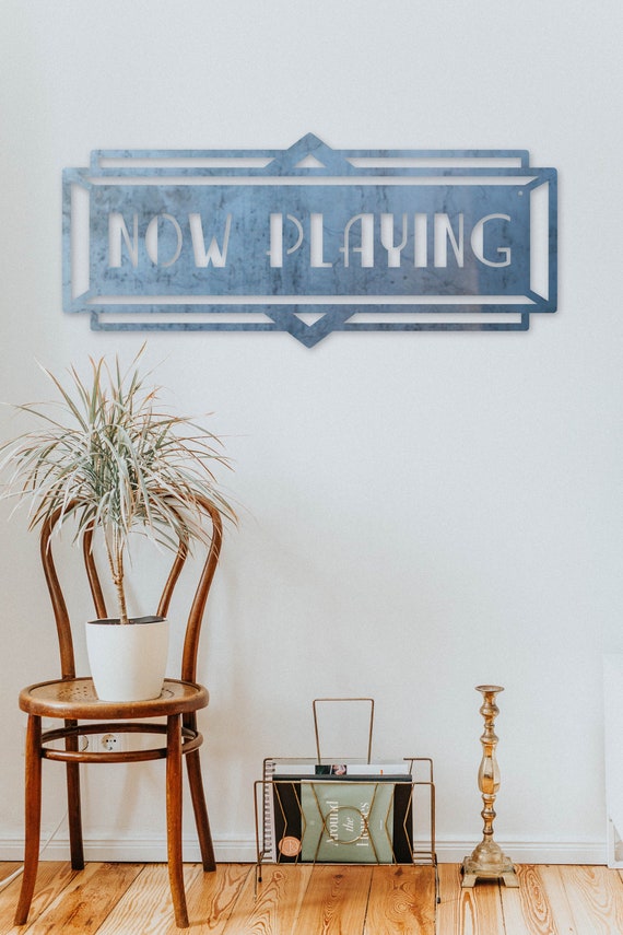 Ships in 2 Days Metal Art Deco Now Playing Marquee Sign | Etsy