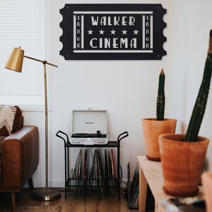 Personalized Movie Ticket Metal Sign - Custom Home Theater Sign ...