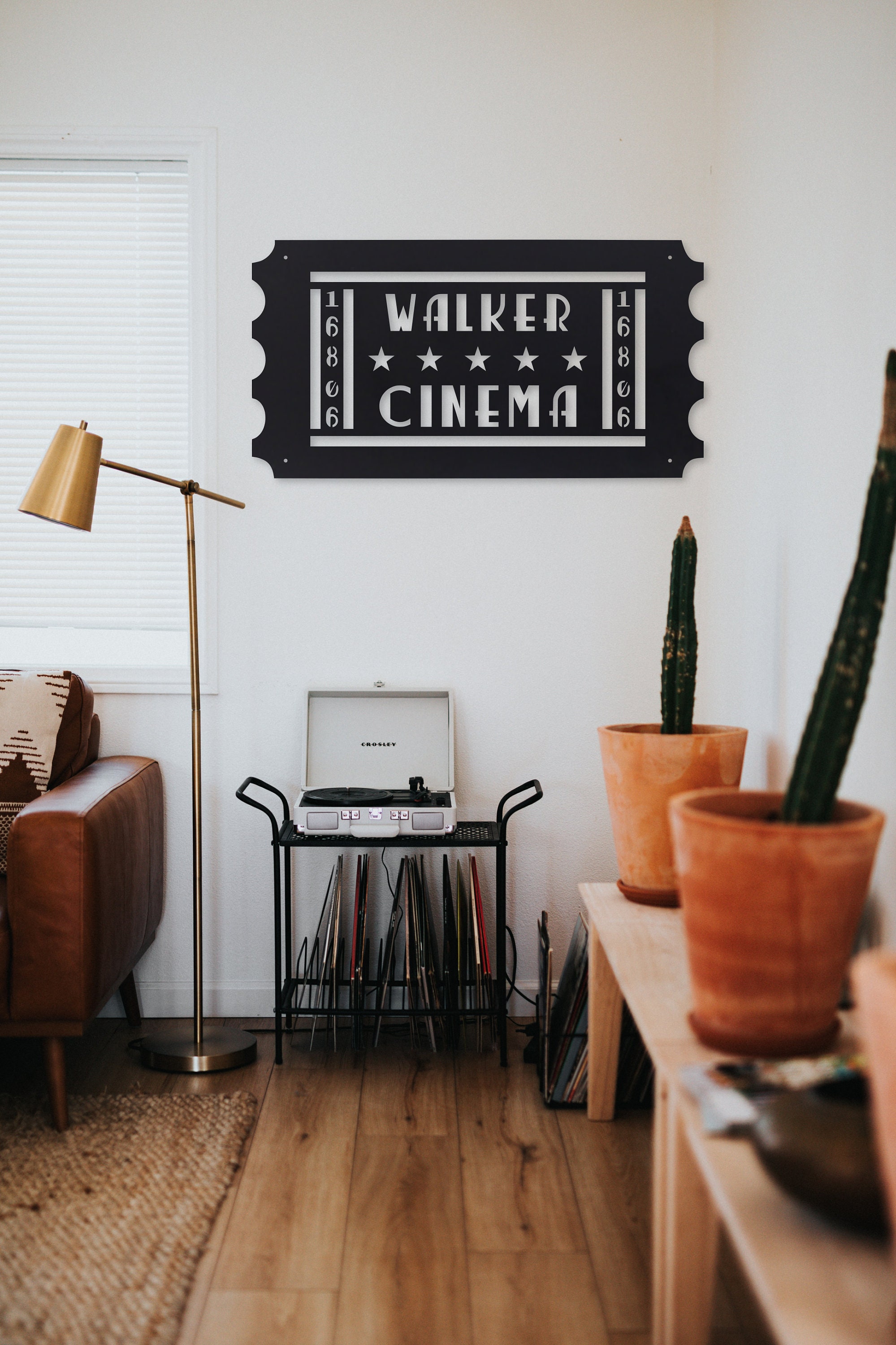 Personalized Movie Ticket Metal Sign - Custom Home Theater Decor - Etsy