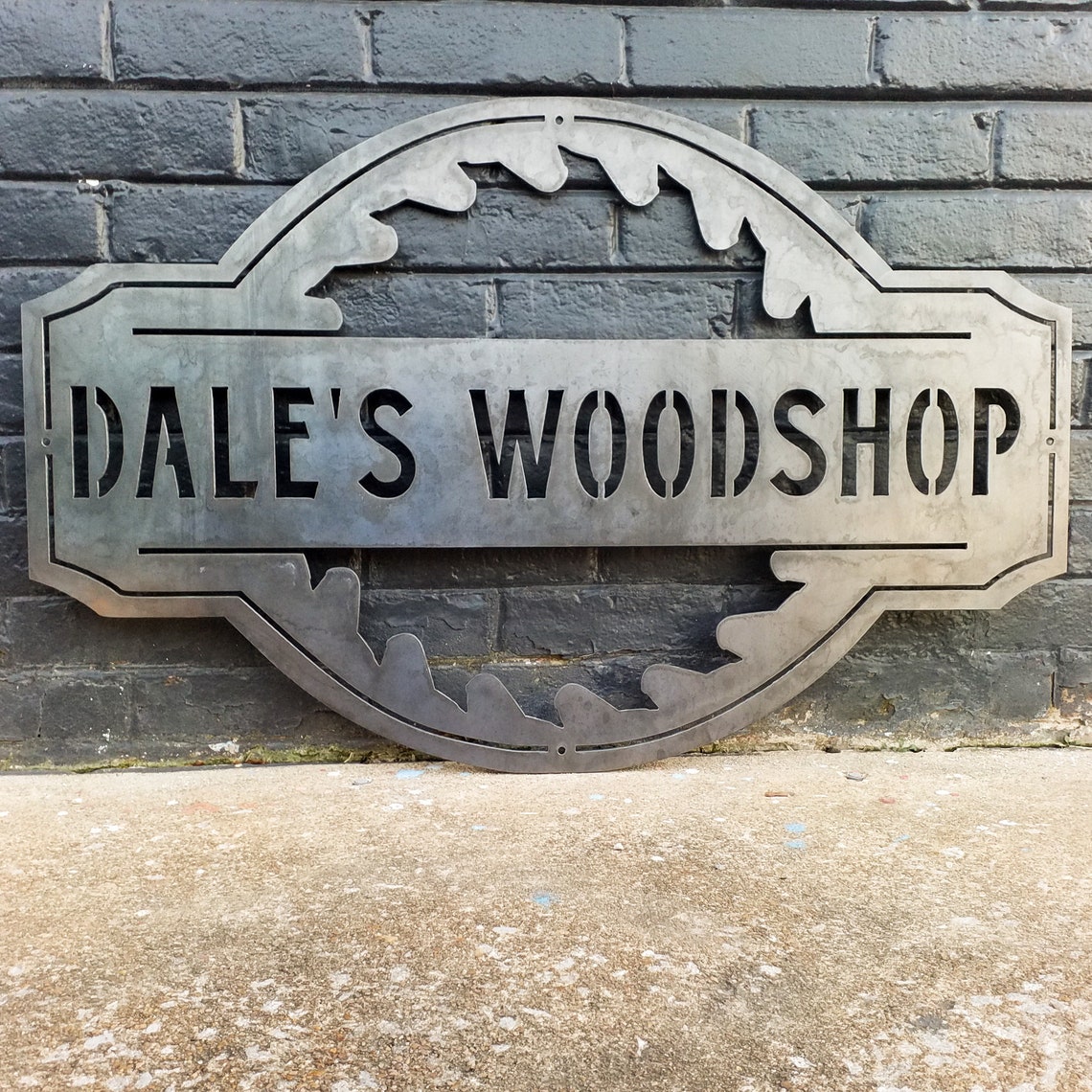 Personalized Woodshop Name Sign Custom Saw Blade Metal Sign | Etsy