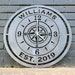 Personalized Compass Rose Metal Clock - Nautical Wall Art - Large Wall ...