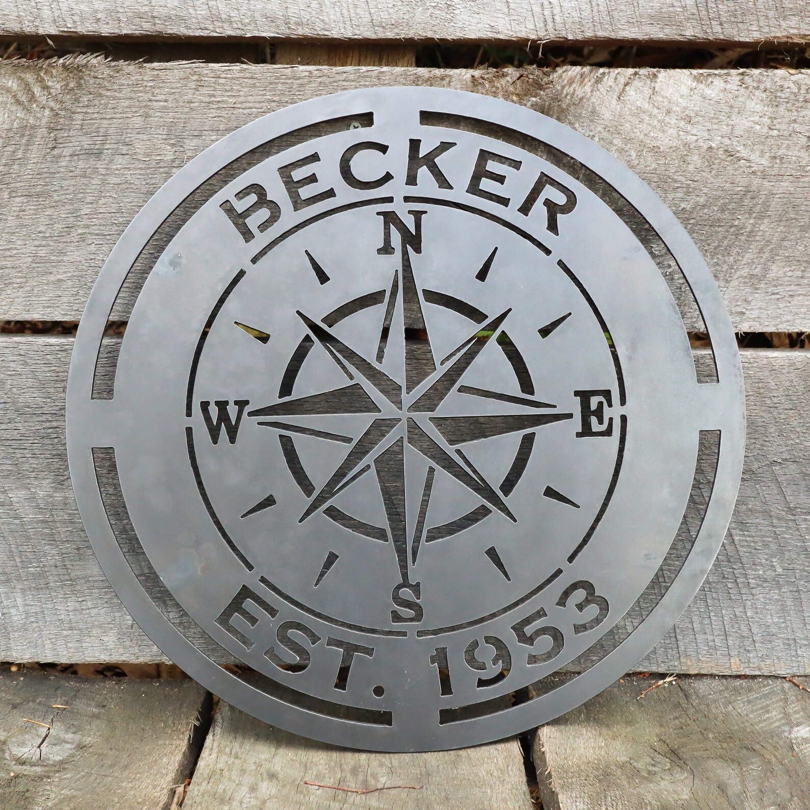 Personalized Compass Rose Sign - Nautical Wall Art - Personalized Gifts ...