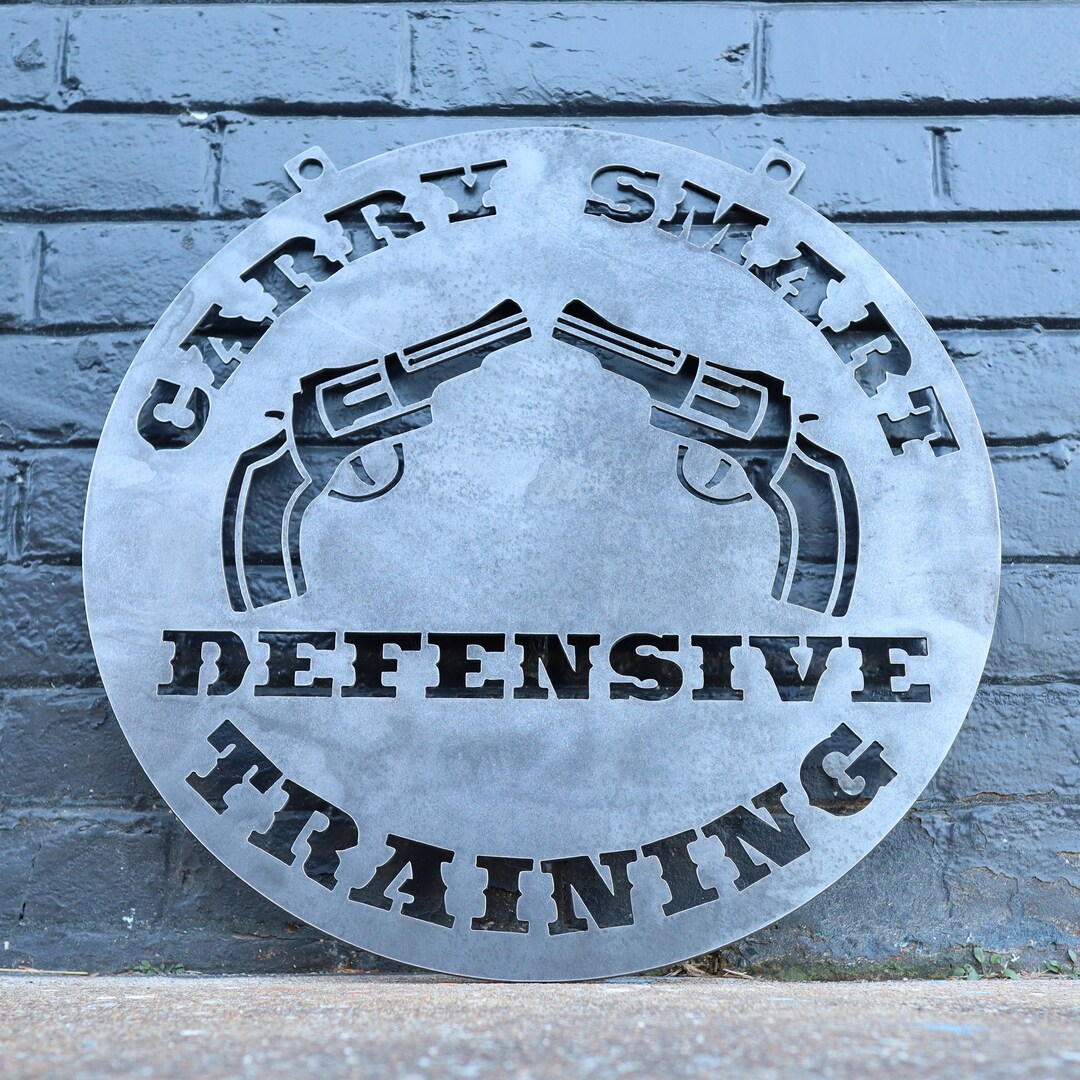 Personalized Hanging Metal Gun Sign - Custom Pistol Sign - Man Cave ...