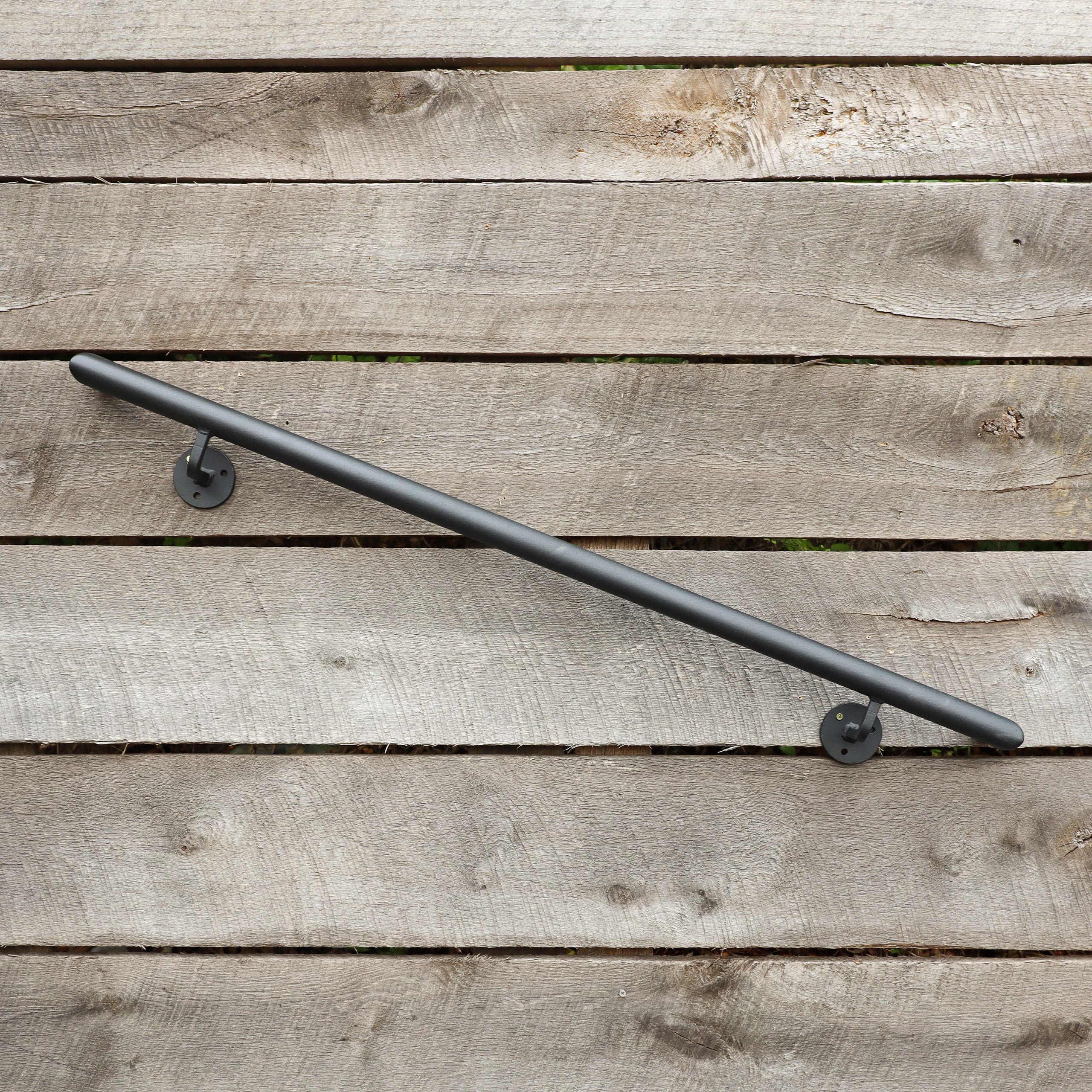 Round Metal Handrail With Square Returns - ADA Compliant Return Wall ...
