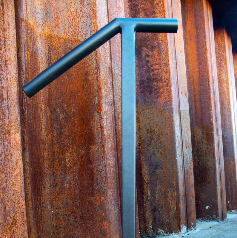 One Step Hand Rail - Single Post Handrail - Stair Railing - Modern ...