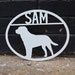 Labrador Personalized Metal Dog Sign Metal Dog Sign Custom Pet Name ...