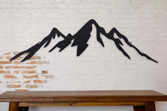 Mountain Peak Sign Mountain Silhouette Mountain Wall Art | Etsy