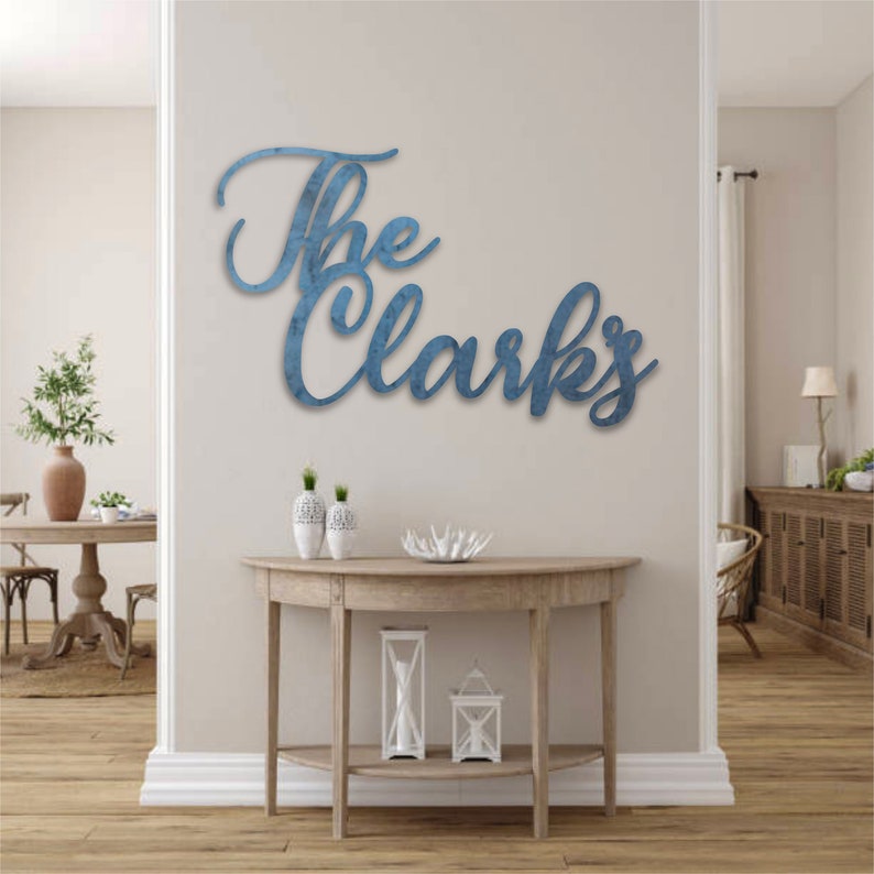 Custom Metal Last Name Sign Personalized Metal Family Decor - Etsy