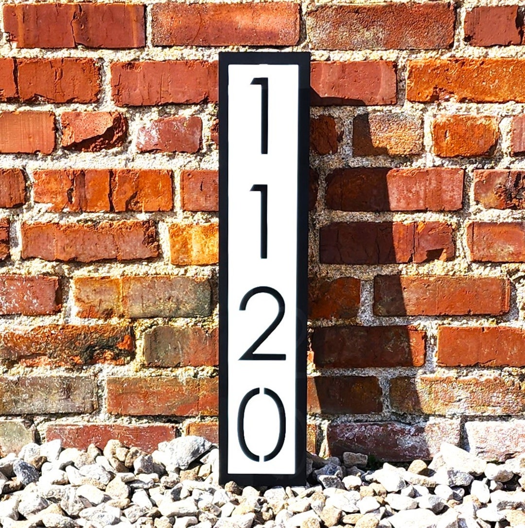 Personalized Address Sign - Layered Numbers Sign - Contrasting Back ...