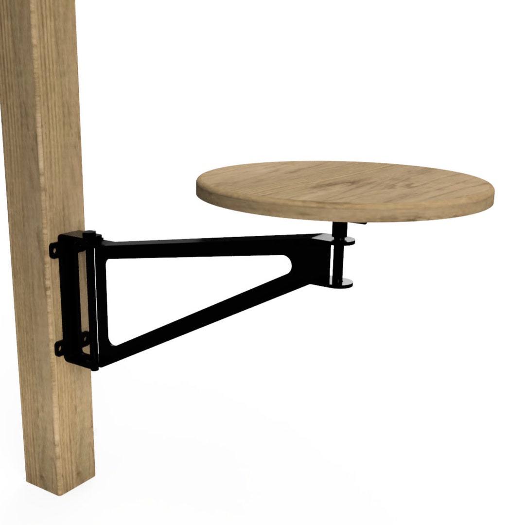 Metal Swing Away Bar Stool With Wooden Seat - Round Seat or Tractor ...