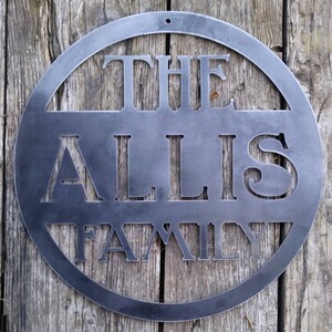 Personalized Metal Family Sign Metal Family Name Sign Personalized ...