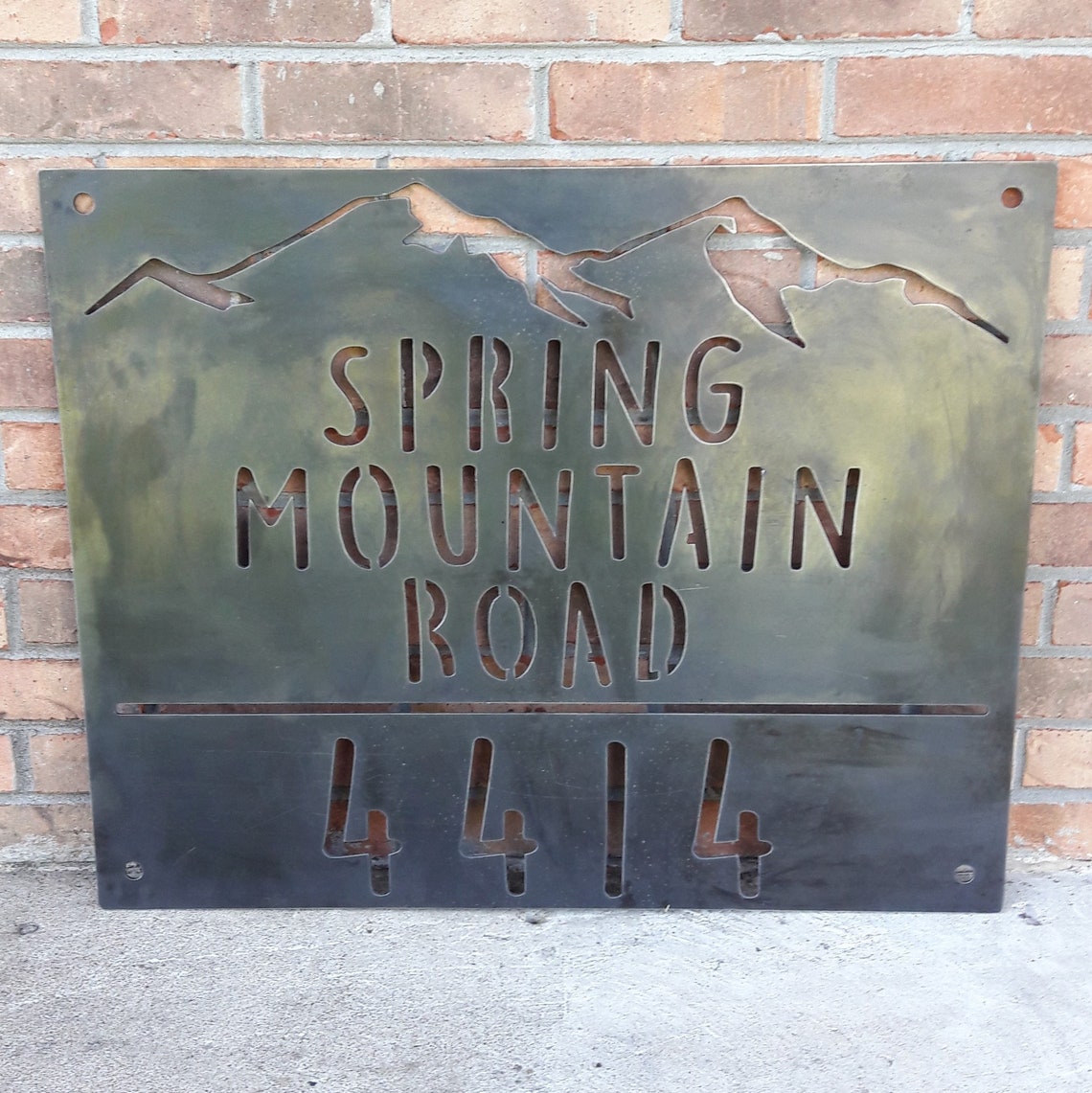 Personalized Mountain Address Metal Sign Custom Rustic Home | Etsy
