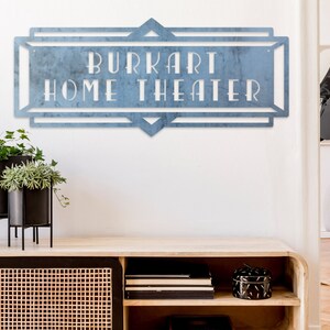 Custom Metal Home Theater Marquee Sign - Personalized Name Sign - Art ...