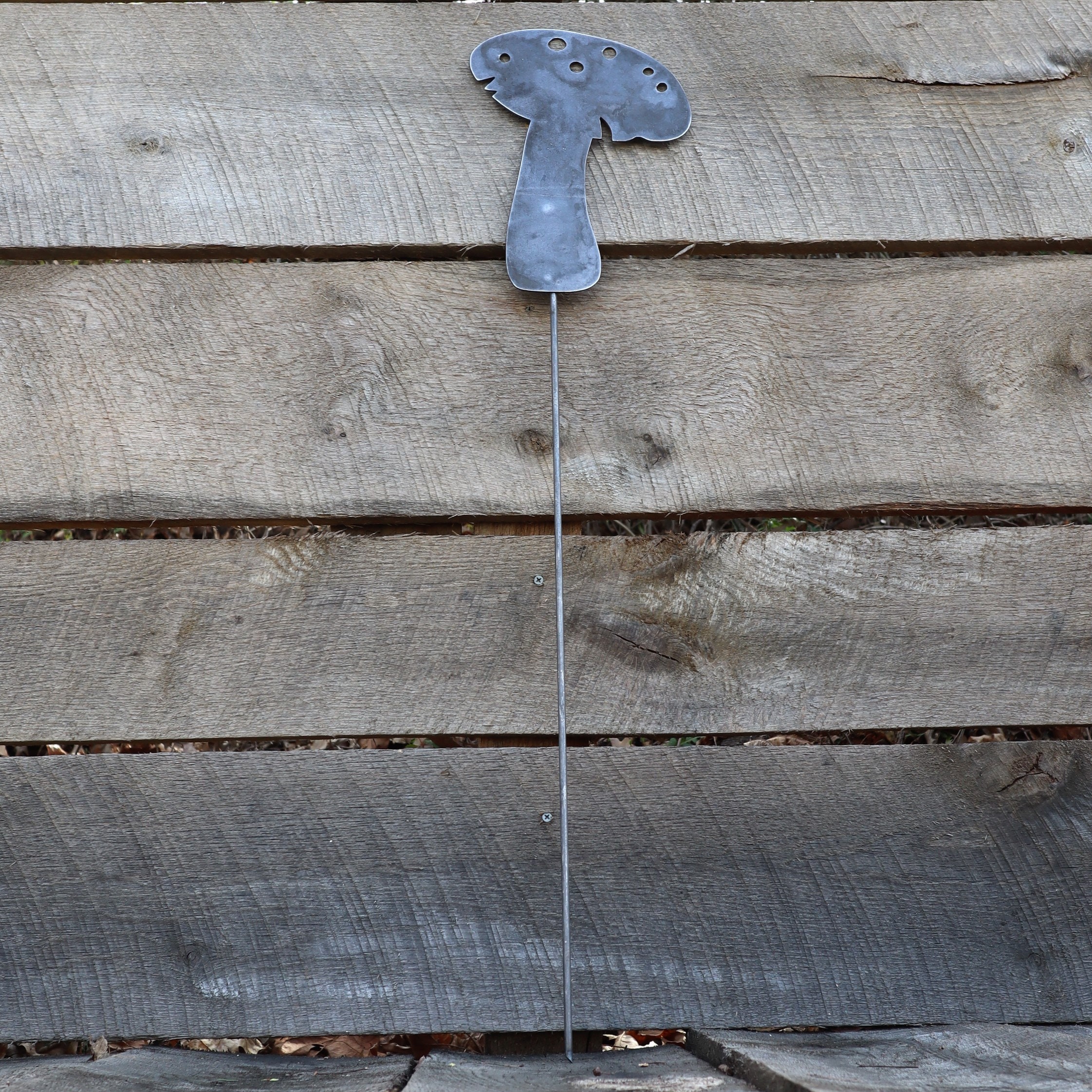 Ships in 2 Days Metal Mushroom Garden Stake Steel | Etsy