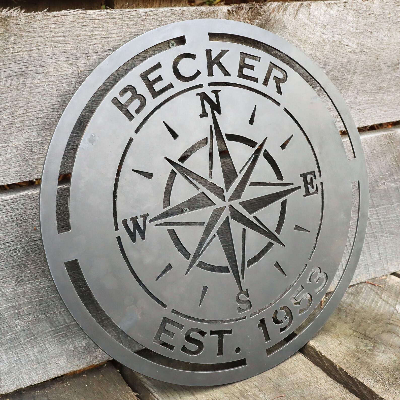 Personalized Compass Rose Sign - Nautical Wall Art - Personalized Gifts ...