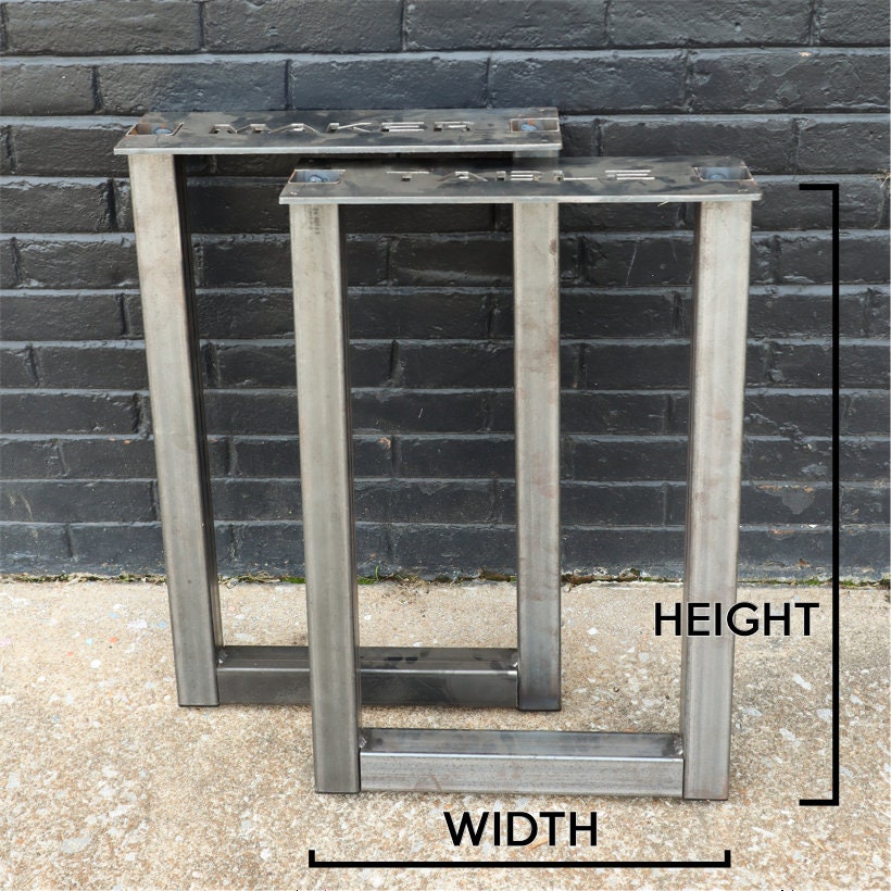 Metal Table Legs 2 PC Set 2 INCH Steel Table Base DIY - Etsy