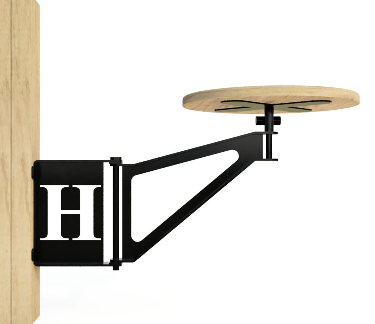 Metal Swing Away Bar Stool With Wooden Seat - Round or Tractor Seat ...