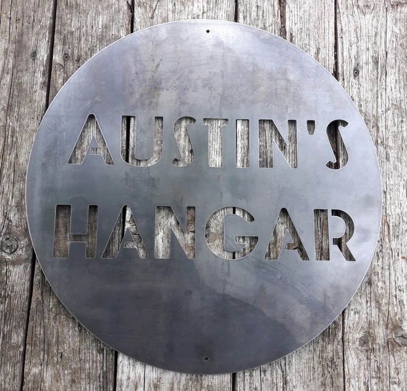 Custom Metal Hangar Sign Personalized Metal Plaque - Etsy