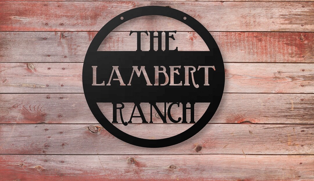 Custom Metal Hanging Ranch Sign Personalized Gifts Wall Art Wall Decor ...