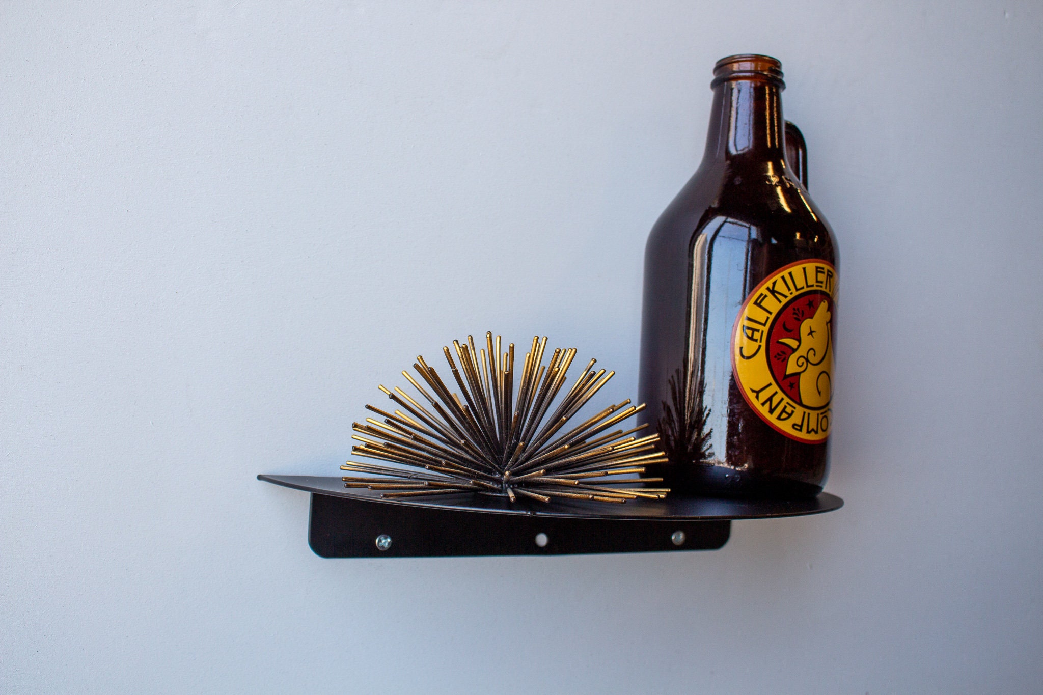 Round Metal Floating Shelf Modern Metal Wall Shelf Small | Etsy