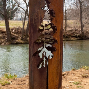 Pine Tree Garden Columns - Garden Decor - Metal Garden Sculpture - Well ...