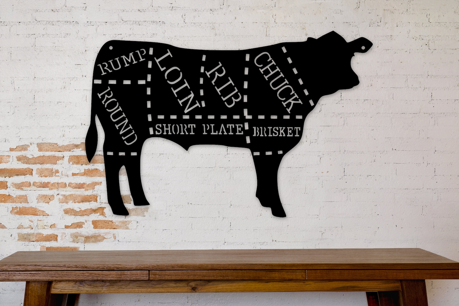 Beef Cuts Metal Sign Kitchen Cow Decor Butcher Shop - Etsy