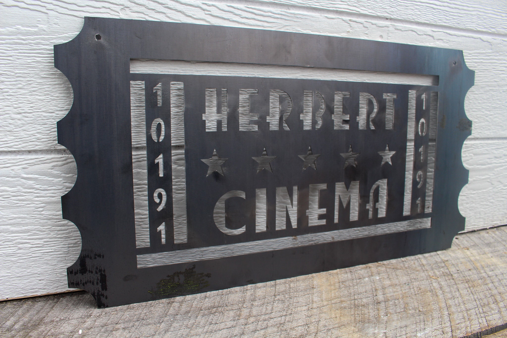 Personalized Movie Ticket Metal Sign Custom Home Theater | Etsy