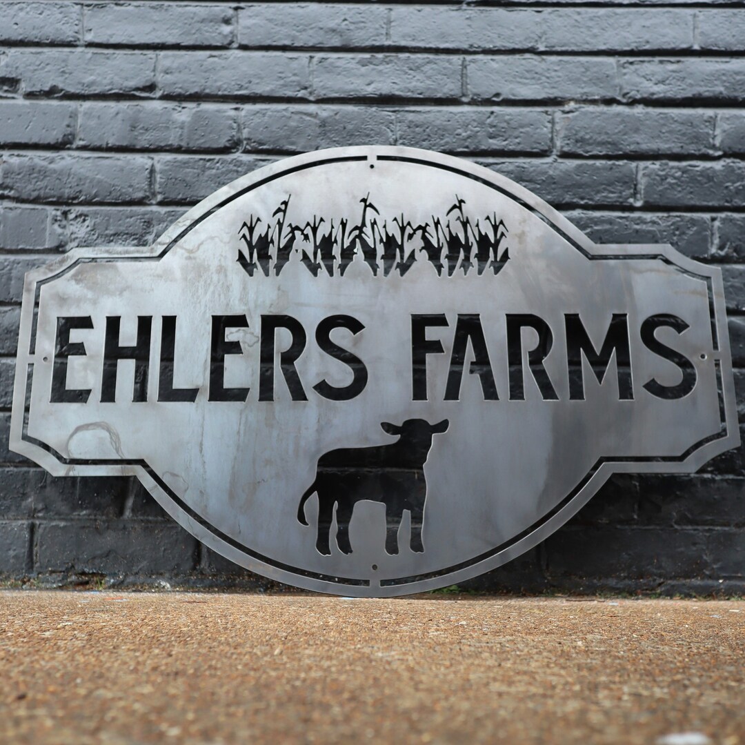 Custom Vintage Metal Farmhouse Sign Family Farm Wall Art Personalized ...
