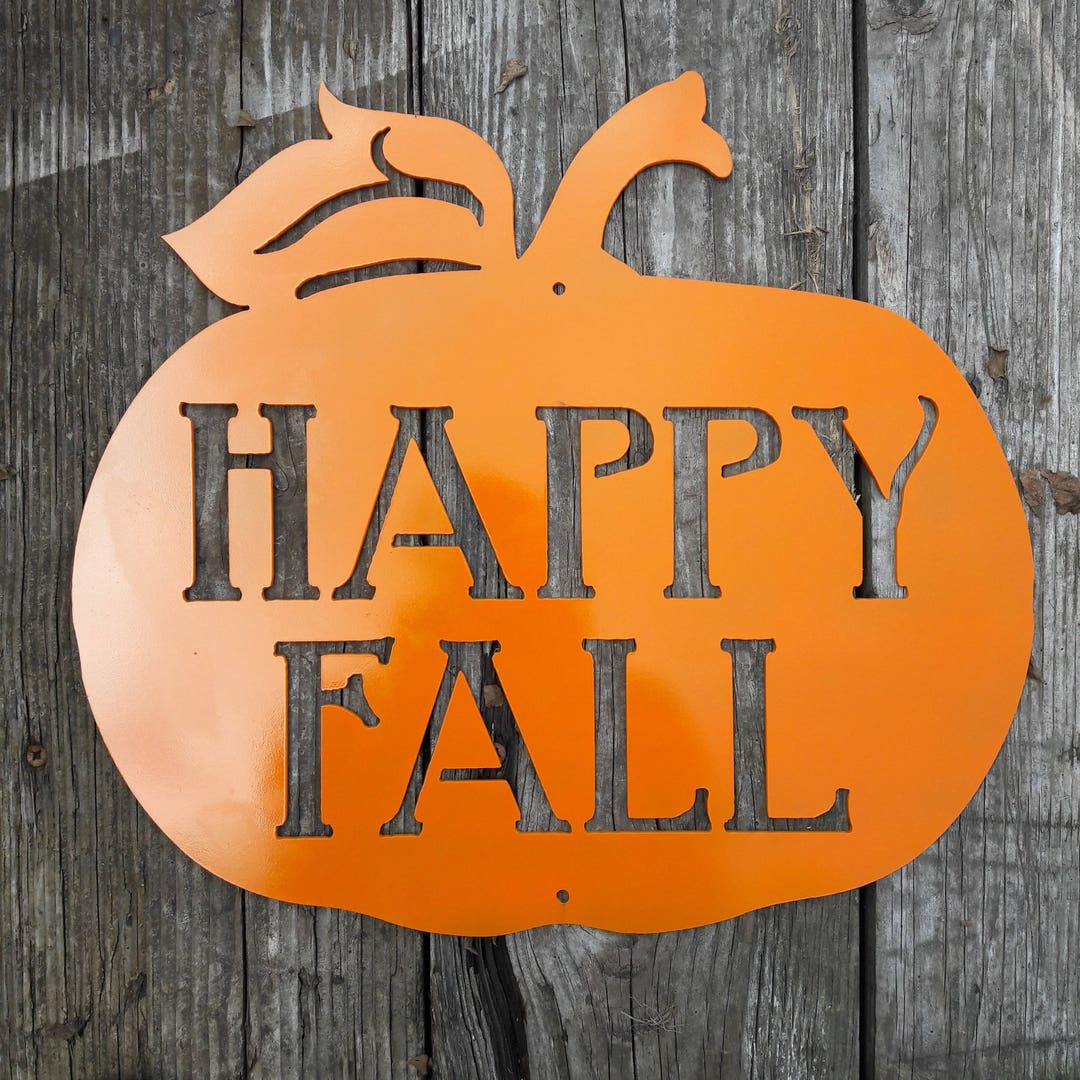 Personalized HAPPY FALL Metal Sign Fall Decorations, Autumn, Fall Decor ...