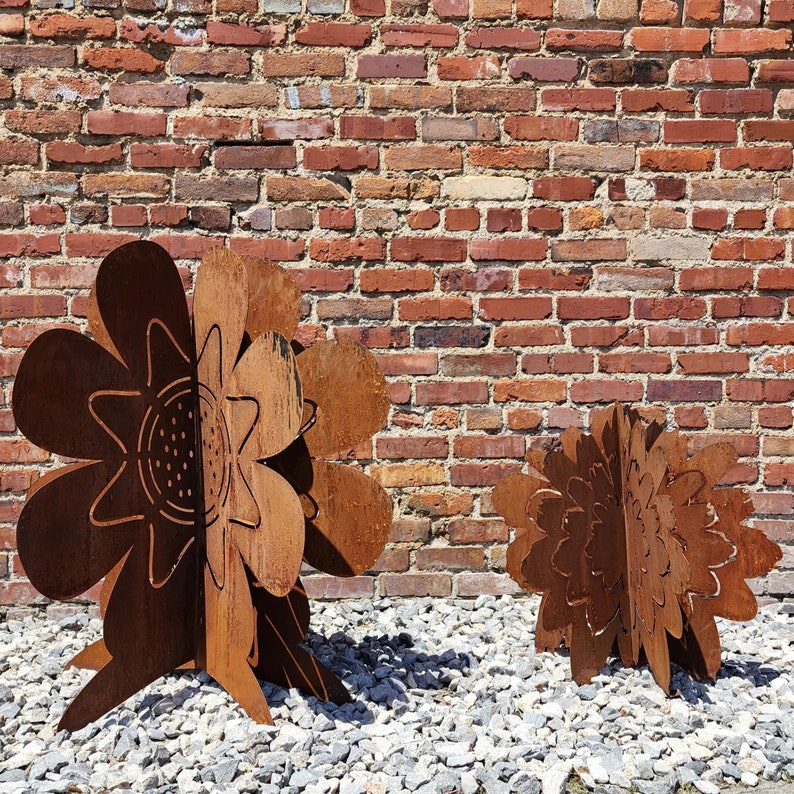 Anemone Outdoor Sculpture - Dandelion Puff Garden Decor - Outdoor Metal ...