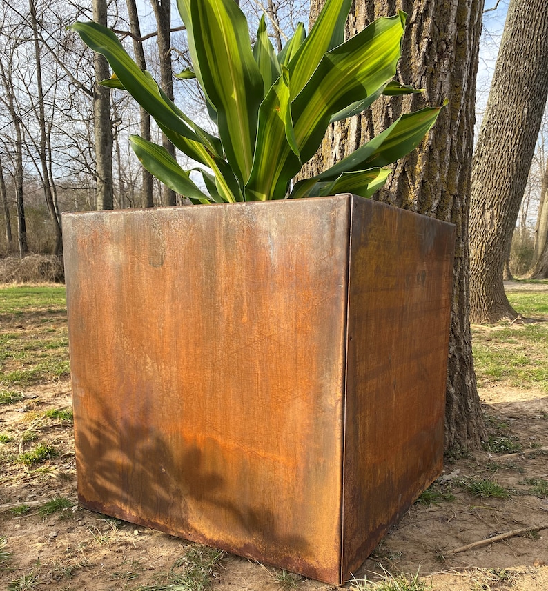 Square Metal Planter 10"x 10" or 16" X 16" or 22" X 22" Unique Planter ...