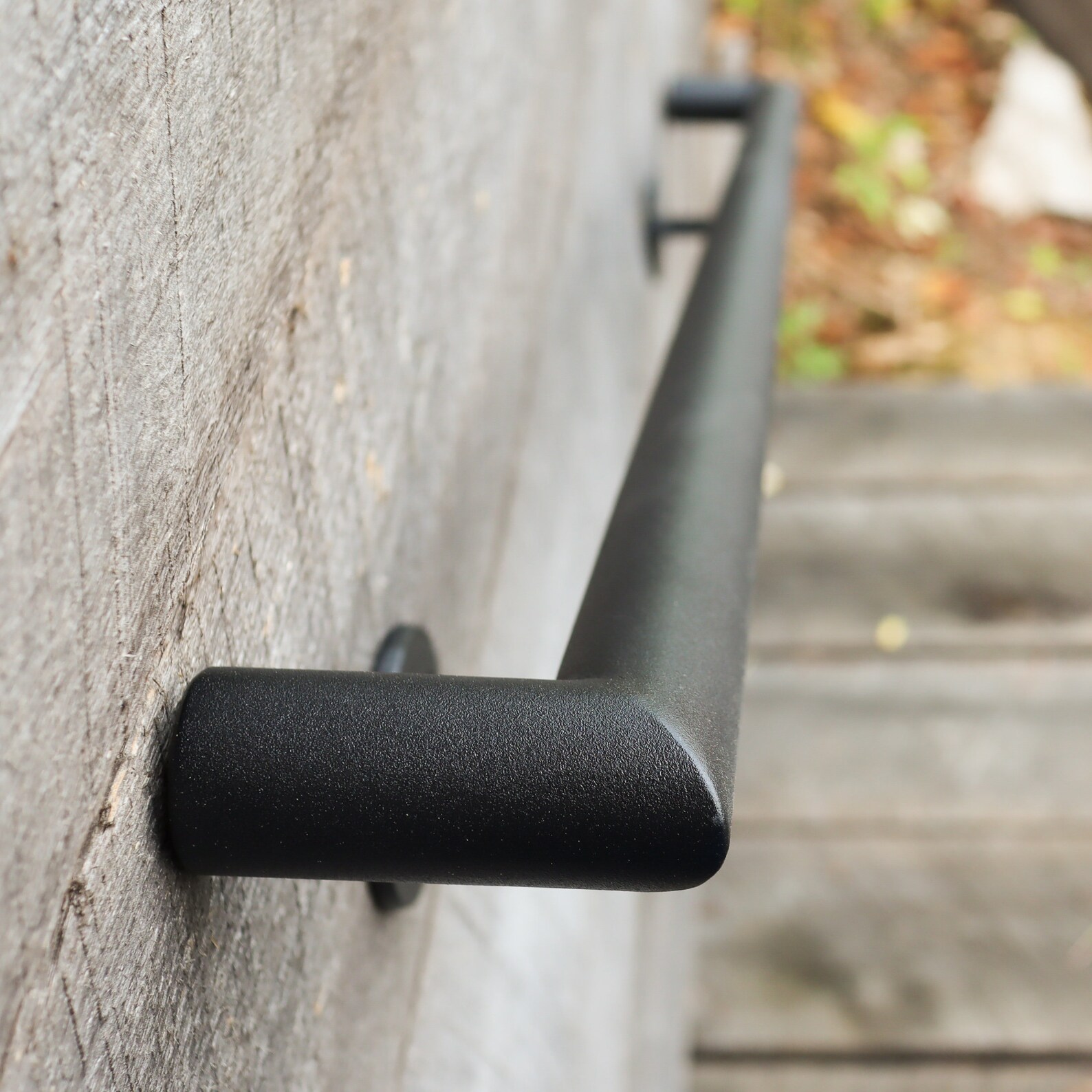 Round Metal Handrail With Square Returns - ADA Compliant Return Wall ...