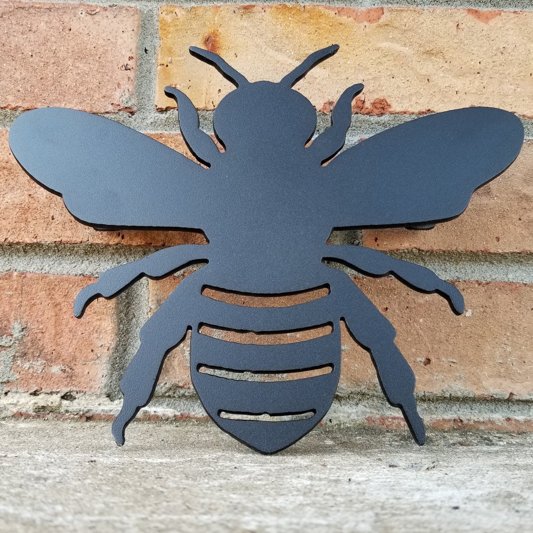 Garden Bumble Bee Metal Sign - Bee Garden Wall Decor - Apiarist Gift ...