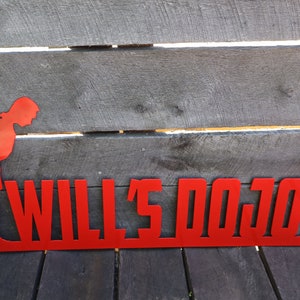 Personalized Metal Dojo Sign - Custom Karate Sign - Personalized Gifts ...
