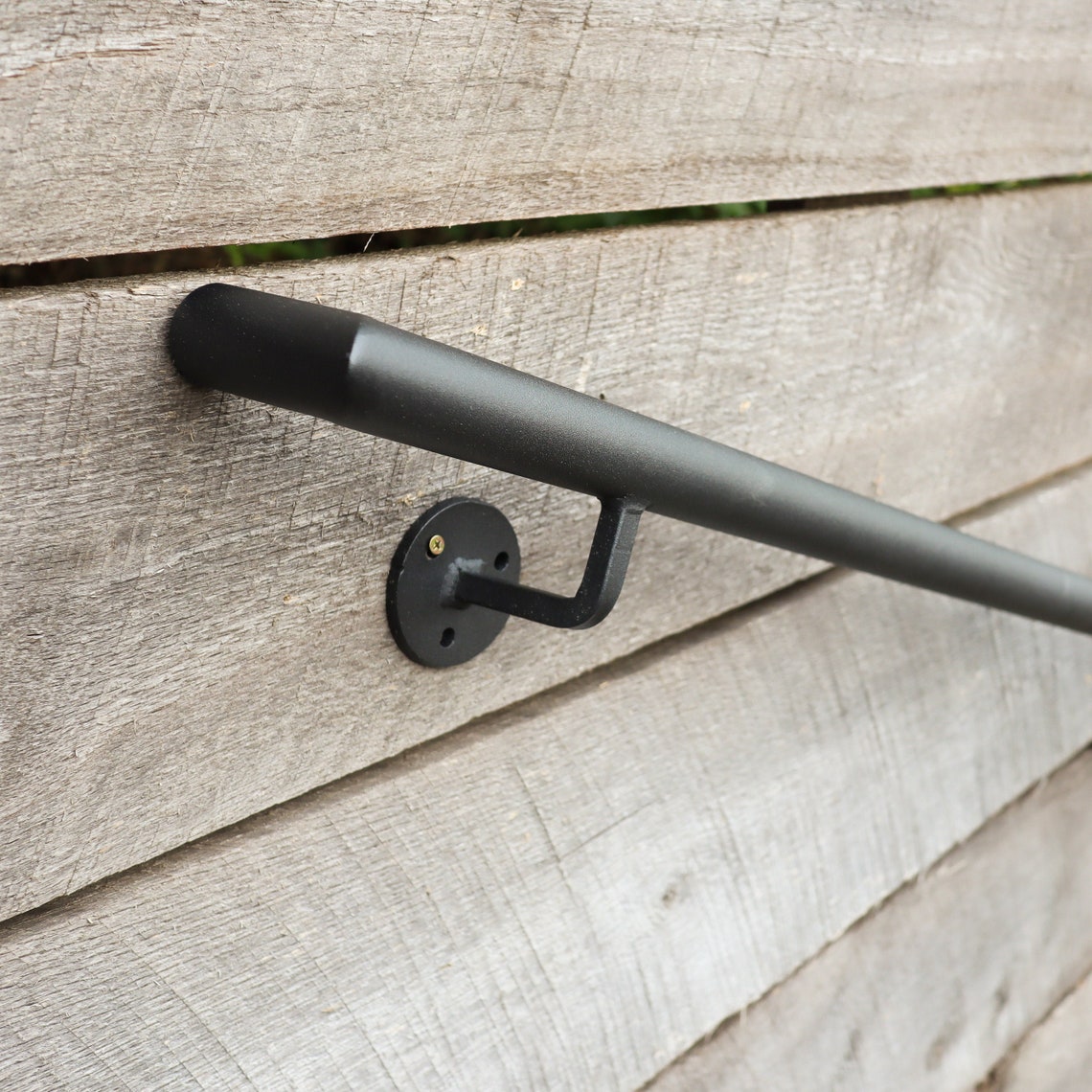 Round Metal Handrail With Square Returns - ADA Compliant Return Wall ...