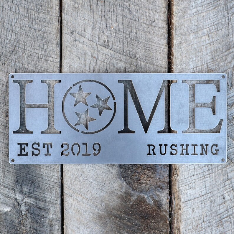 Personalized Metal Home Sign Made in Tennessee Tristar - Etsy